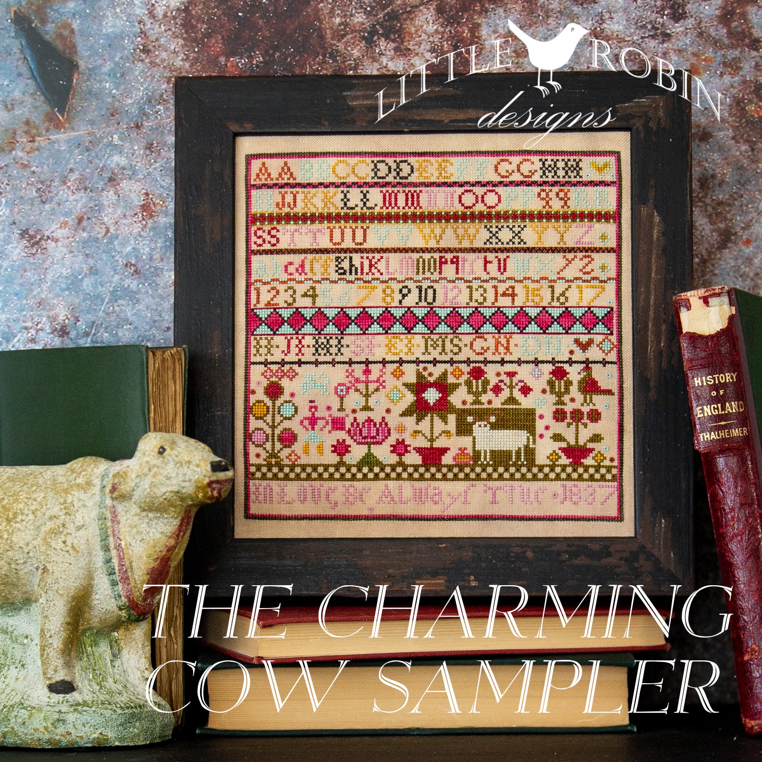 The Charming Cow Sampler – Little Robin Designs